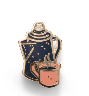6 Coffee Enamel Pins those Coffee Lovers Can't Resist